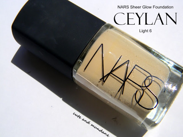 Cute and Mundane: NARS Sheer Glow Foundation in Ceylan (Light6)