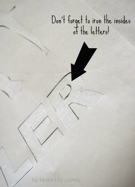 Freezer Paper Stencil Tutorial - Make Life Lovely
