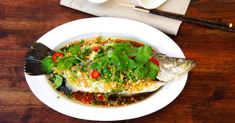 Steamed Fish With Crispy Ginger And Garlic