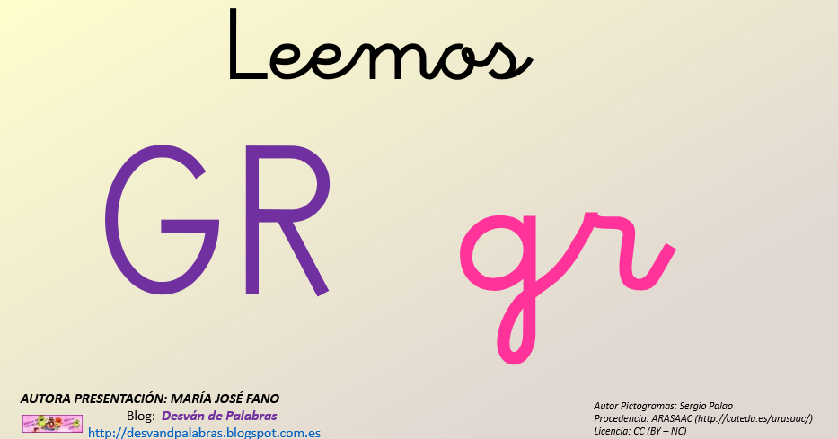 Desván de Palabras: GRUPO CONSONÁNTICO "GR"