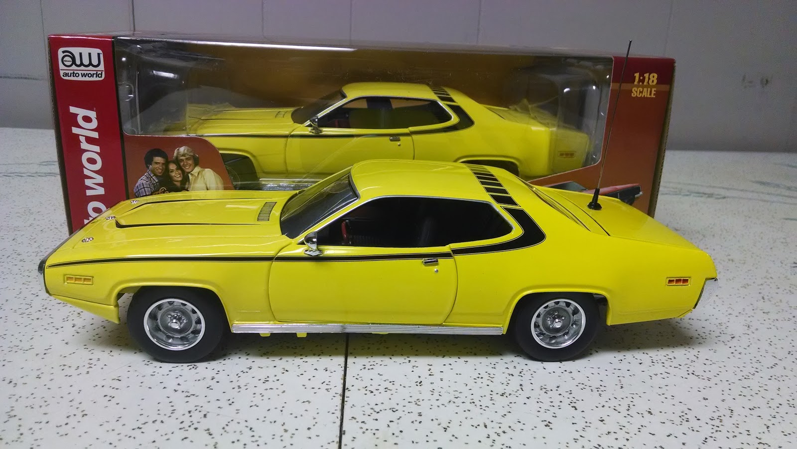 Dukes of Hazzard Collector: Auto World's 1/18 Daisy Duke 1971 Plymouth ...