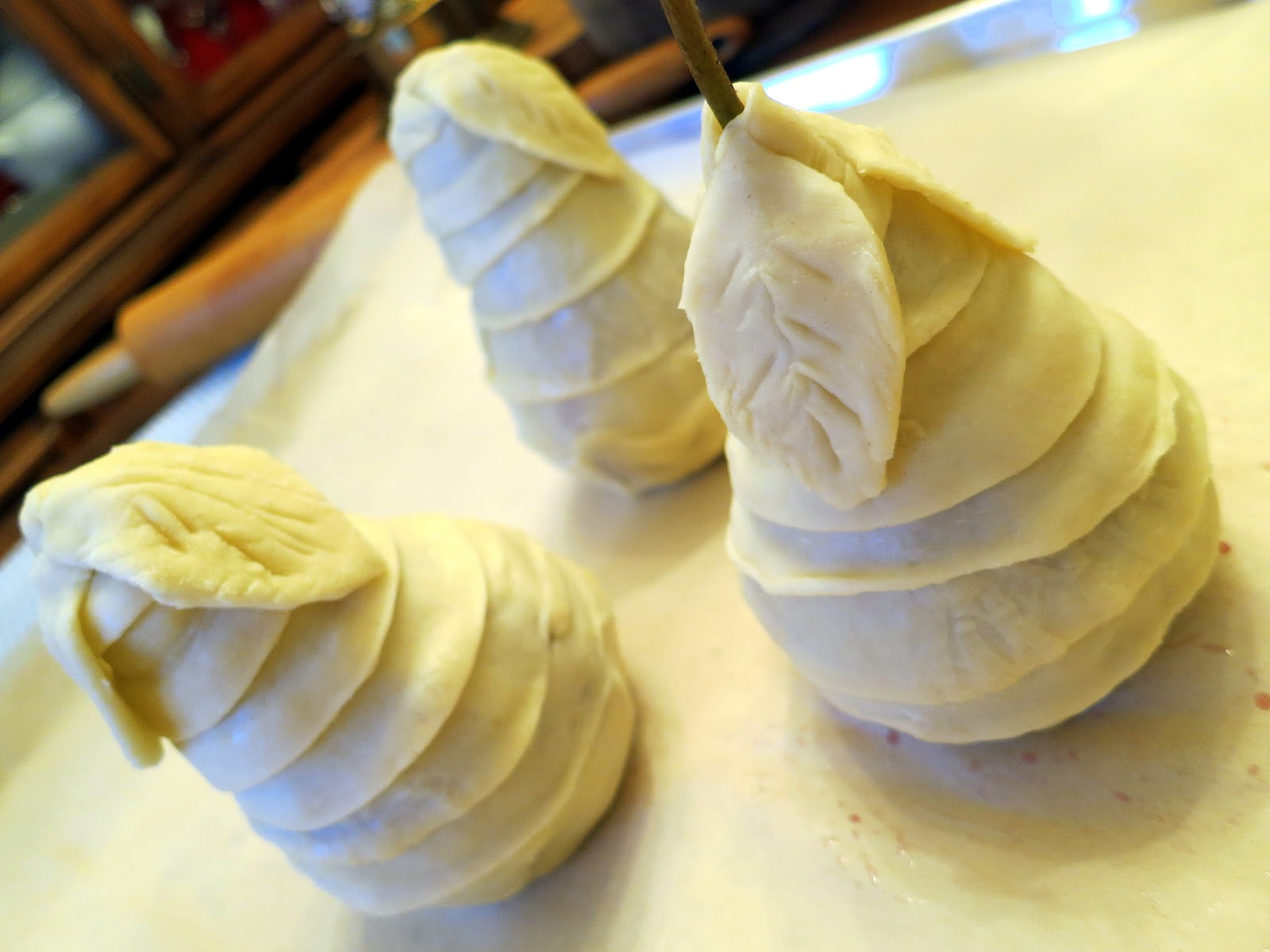 My Portuguese Kitchen: Port Poached Pears Wrapped in Puff Pastry
