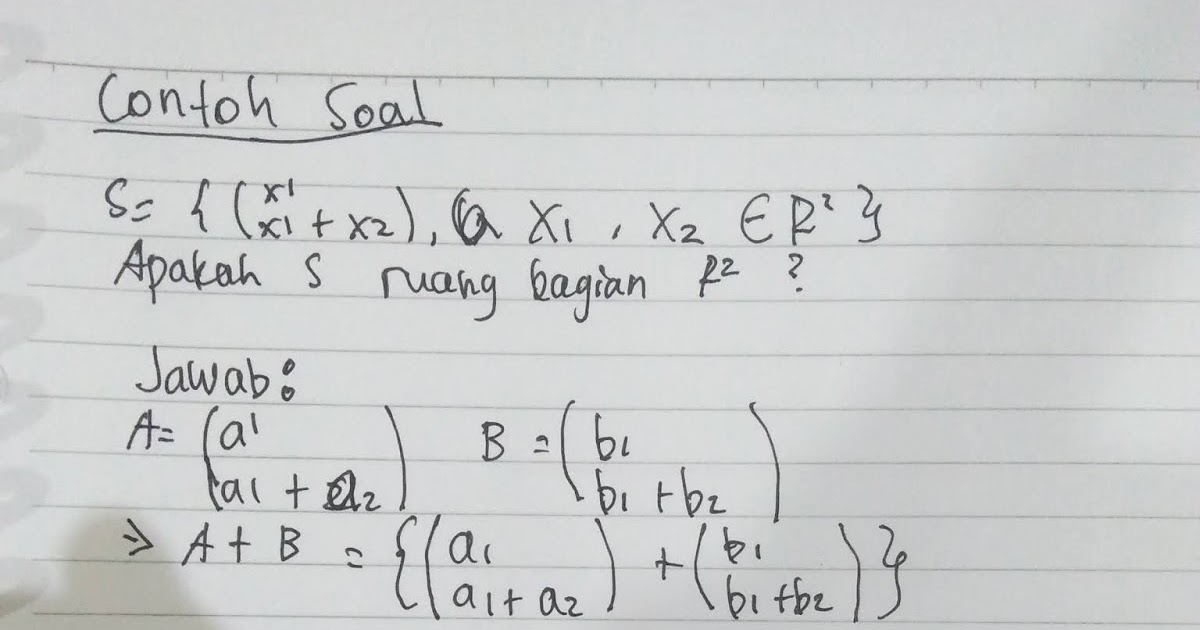 ALJABAR LINEAR TEKNIK INFORMATIKA: Basis dan Dimensi (Ruang - N ...