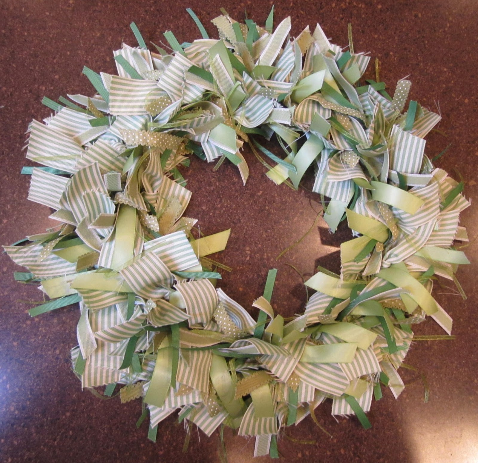 Goin' Over The Edge: Green ribbon wreath for St. Paddy's Day