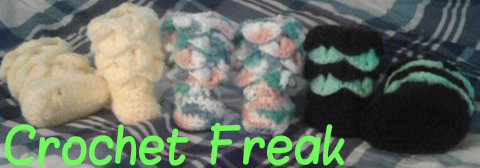 Crochet Freak: Crocodile Stitch Booties *Free Pattern*