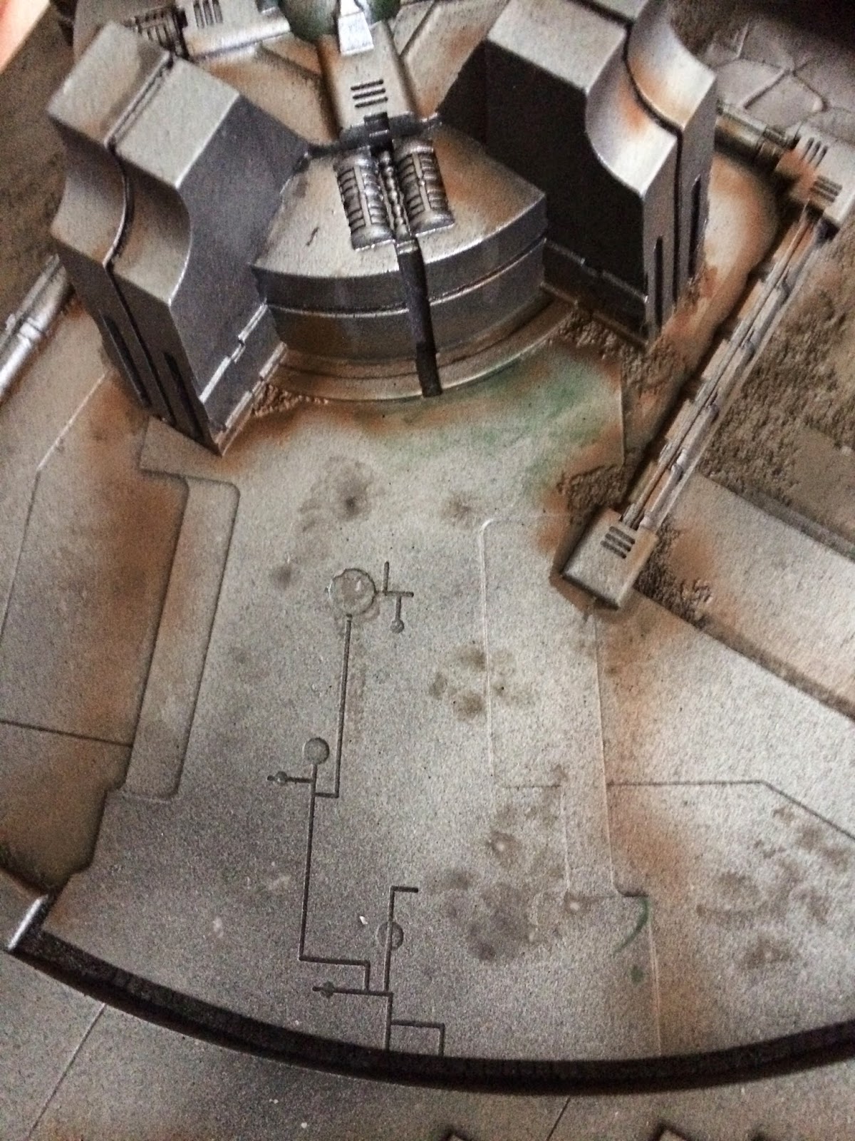 Crosser Modelling: Necron Tomb Citadel Forgeworld Tile for Jungle board.