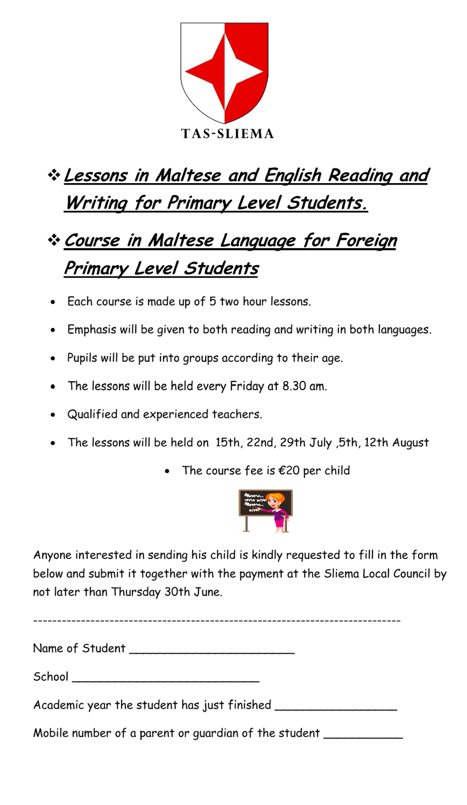 Sliema News: Reading and Writing Course for Kids - English and Maltese ...