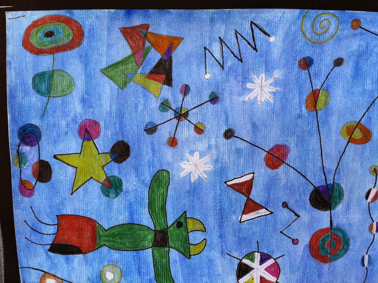 Mrs. Wille's Art Room: Watercolor paintings in the style of Joan Miro