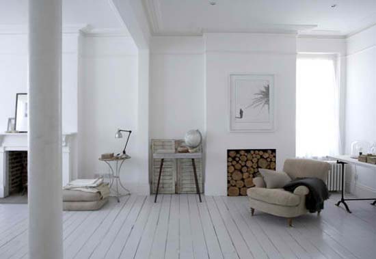 interior design: LIVING WHITE ON WHITE HOME DESIGN