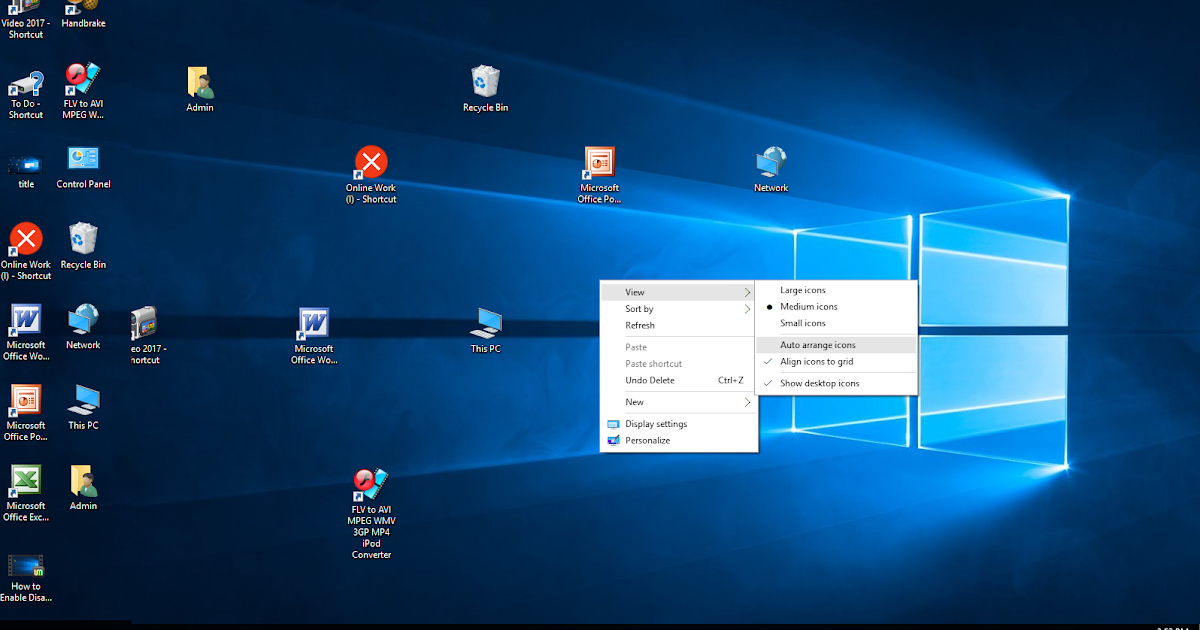 Learn New Things How To Enable Disable Auto Arrange Desktop Icon In Windows PC