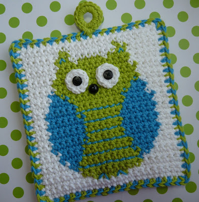 Whiskers & Wool: It's a Hoot! Owl Potholder Pattern - New in Etsy Shop