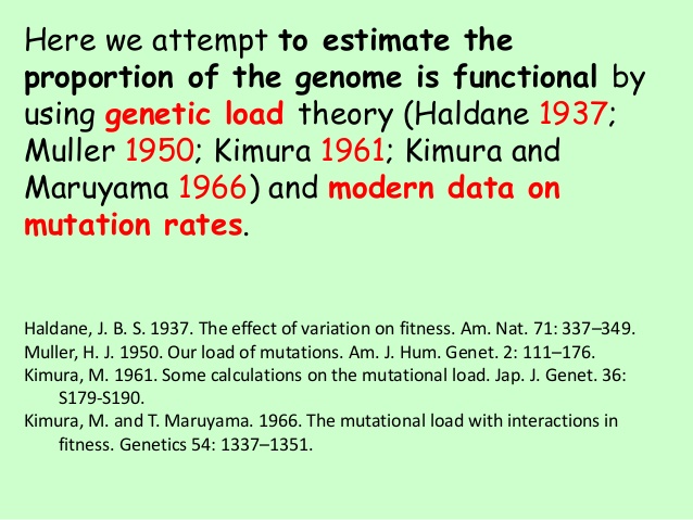 Sandwalk: Revisiting the genetic load argument with Dan Graur