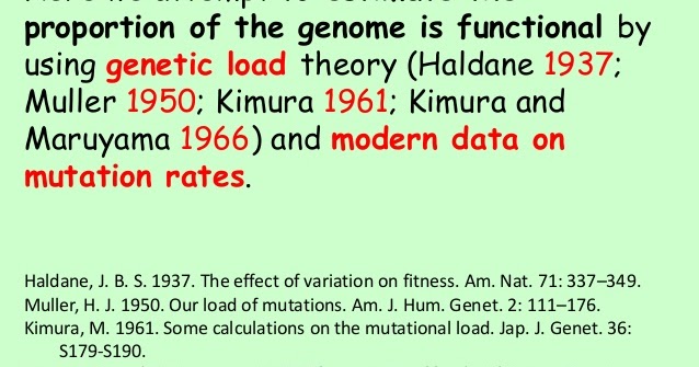 Sandwalk: Revisiting the genetic load argument with Dan Graur