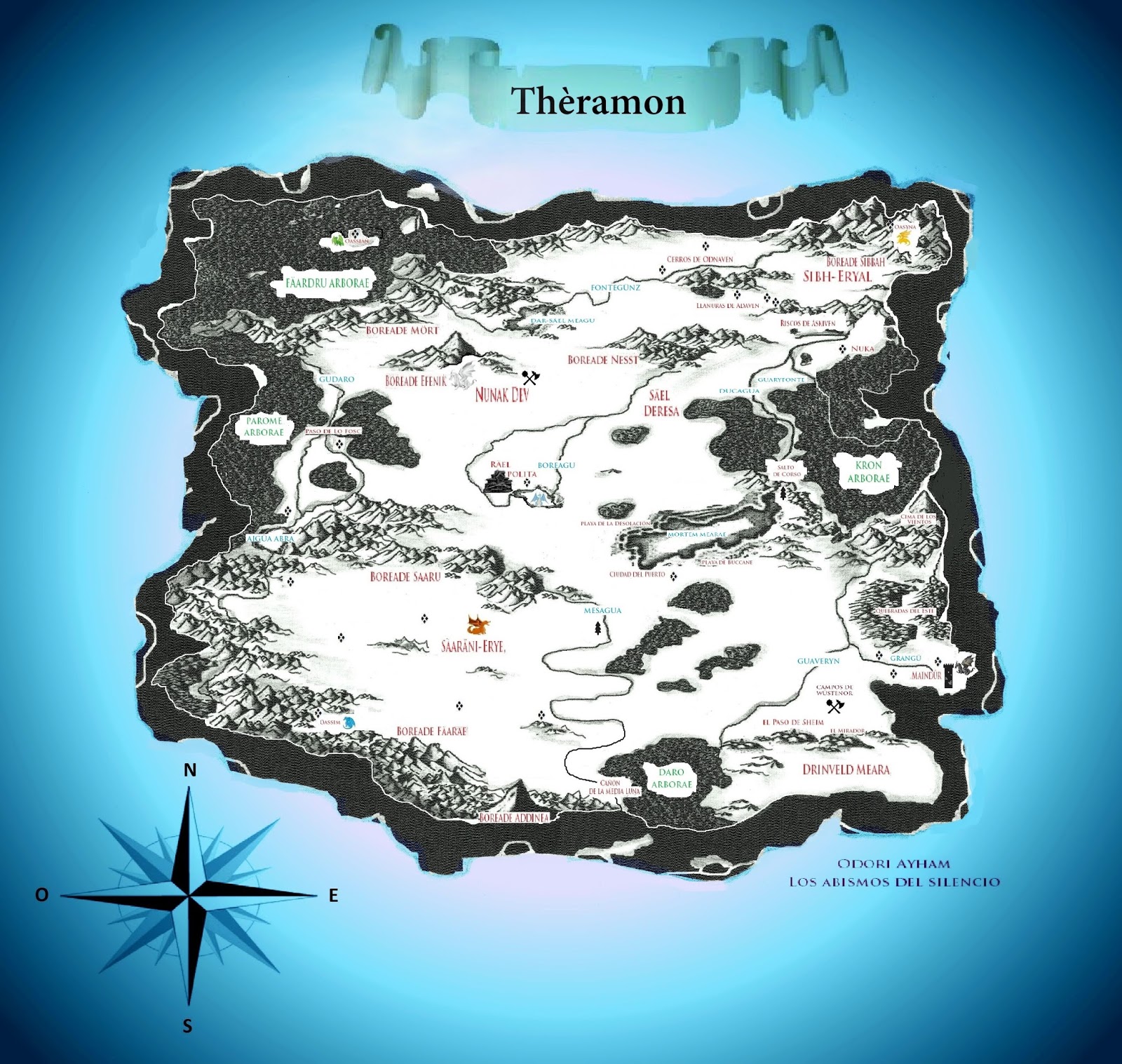 Historias de Thèramon: MAPA DE THÈRAMON