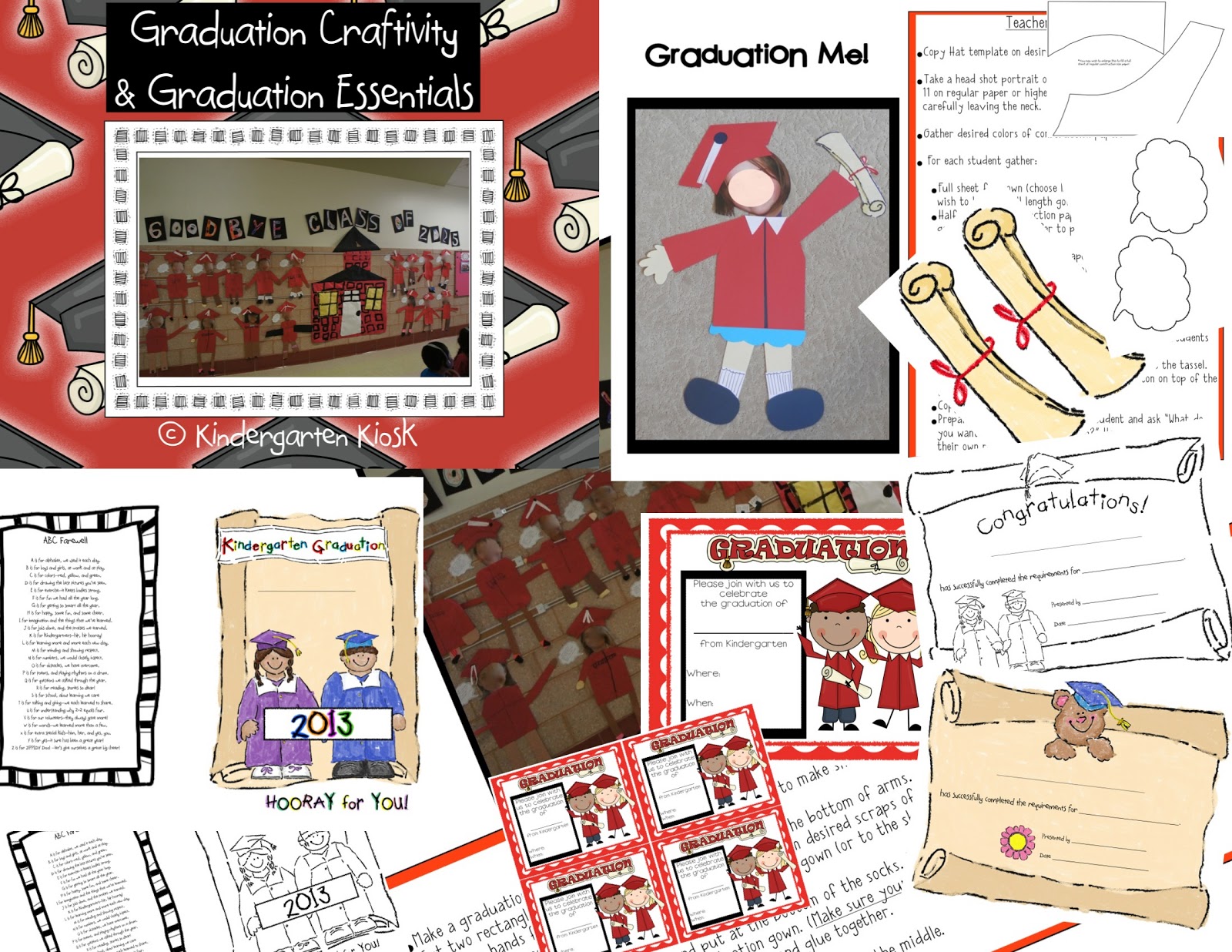 Kindergarten Kiosk: Kindergarten Graduation Craftivity and Graduation ...