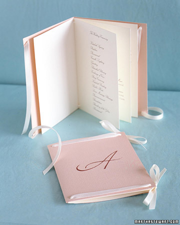 DIY 25 Perfect Wedding Ceremony Programs From Martha Stewart Weddings ...