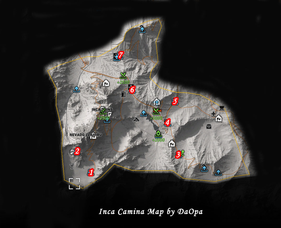 Ghost Recon Wildlands: Inca Camina Map
