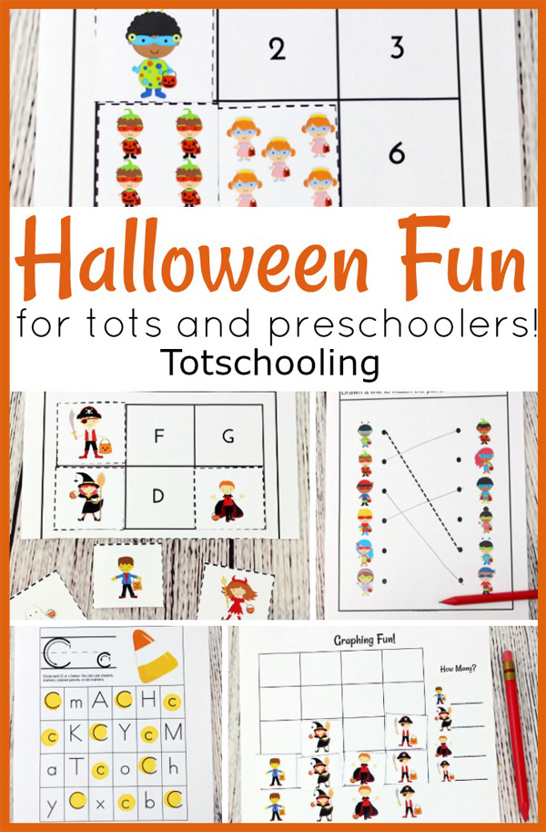 Halloween Fun Pack for Tots & Preschoolers | Totschooling - Toddler ...