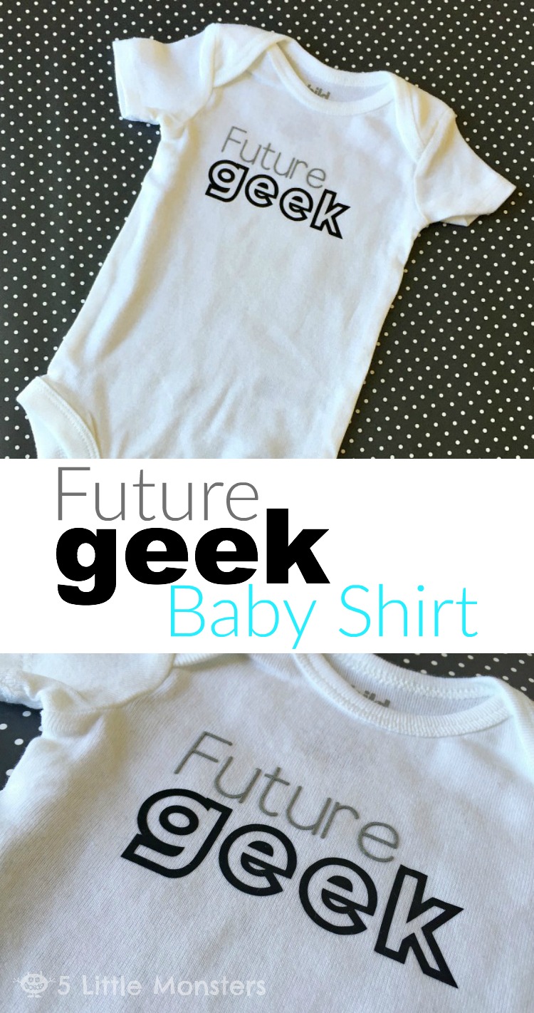 5 Little Monsters: Future Geek Baby Shirt