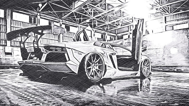 Lamborghini Aventador Pencil Drawing You Will Love