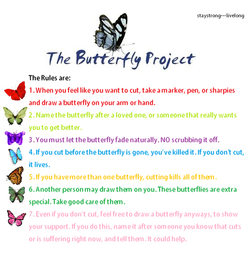 Stop hating youself. Love yourself: Try doing the Butterfly project