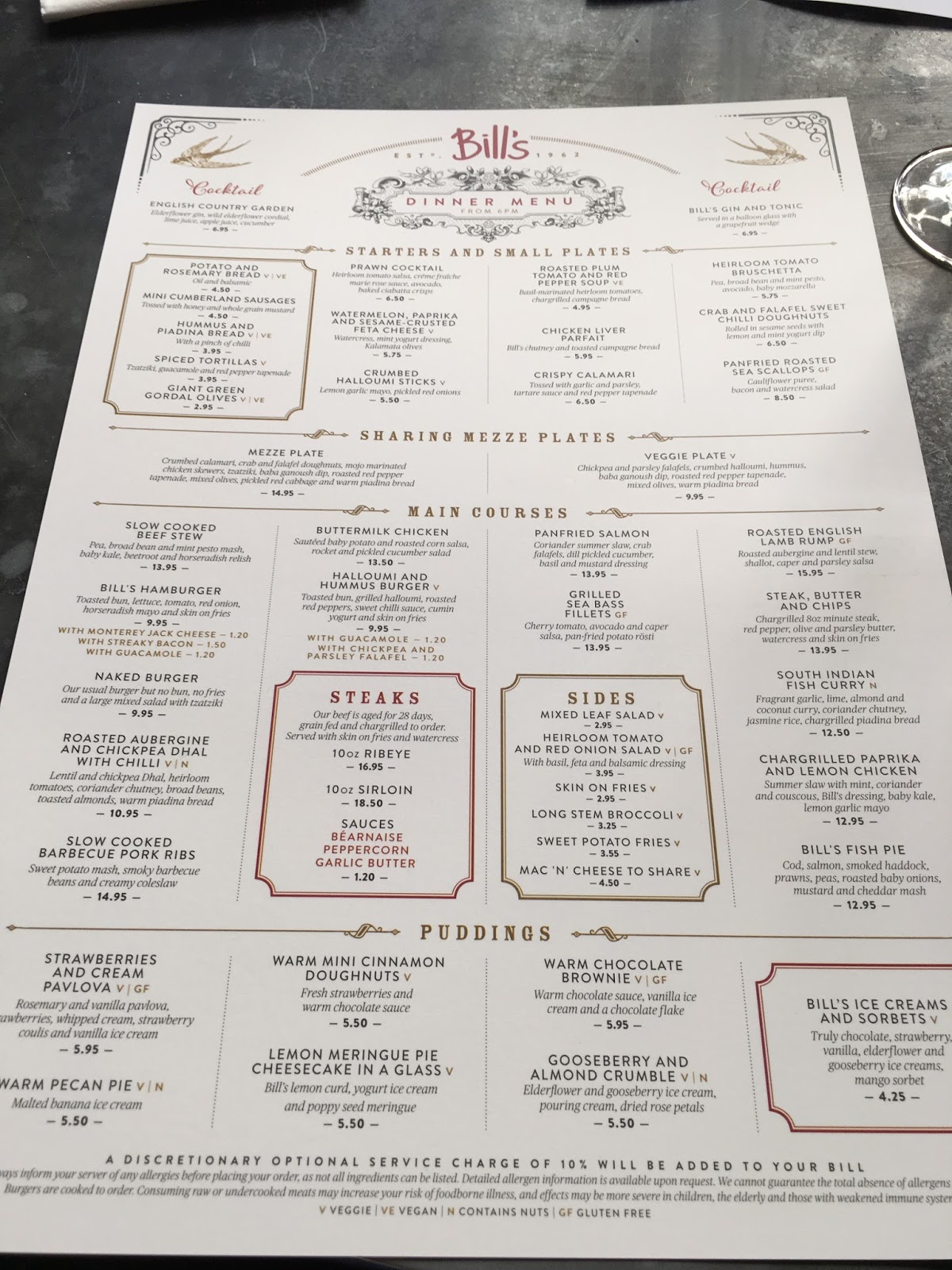 Long Way Out-and-About: Bill's New Menu Launch | Manchester, UK
