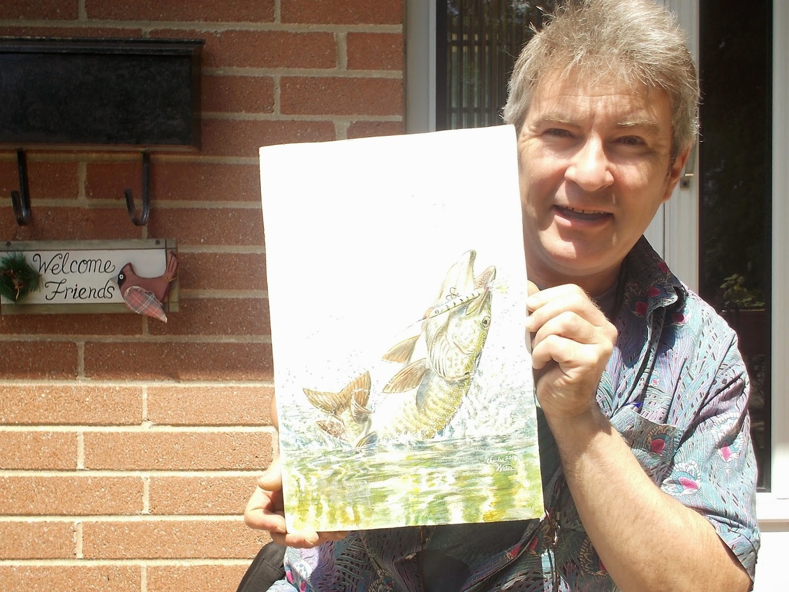 CHARLES WEISS ART: Surface Lure catches MUSKIE on Eagle Lake