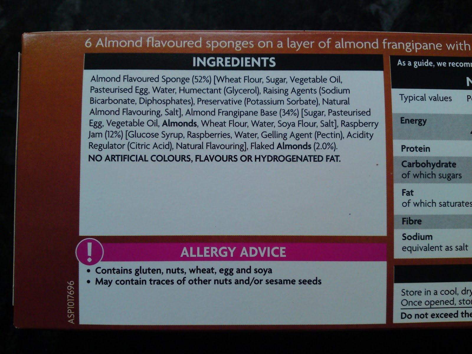 Lactose Free UK: Asda Almond Slices