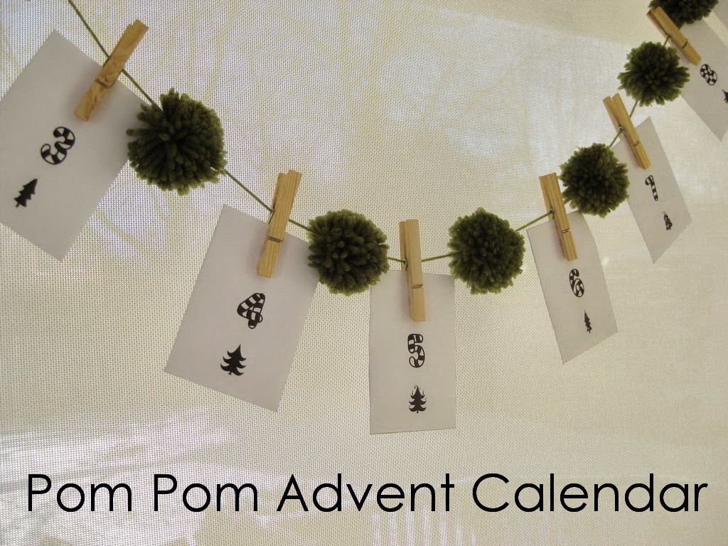 My Handmade Home: Tutorial: DIY Pom Pom Advent Calendar