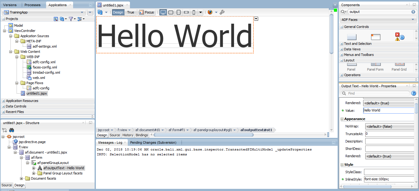 Develop with ADF: How to create ADF Application