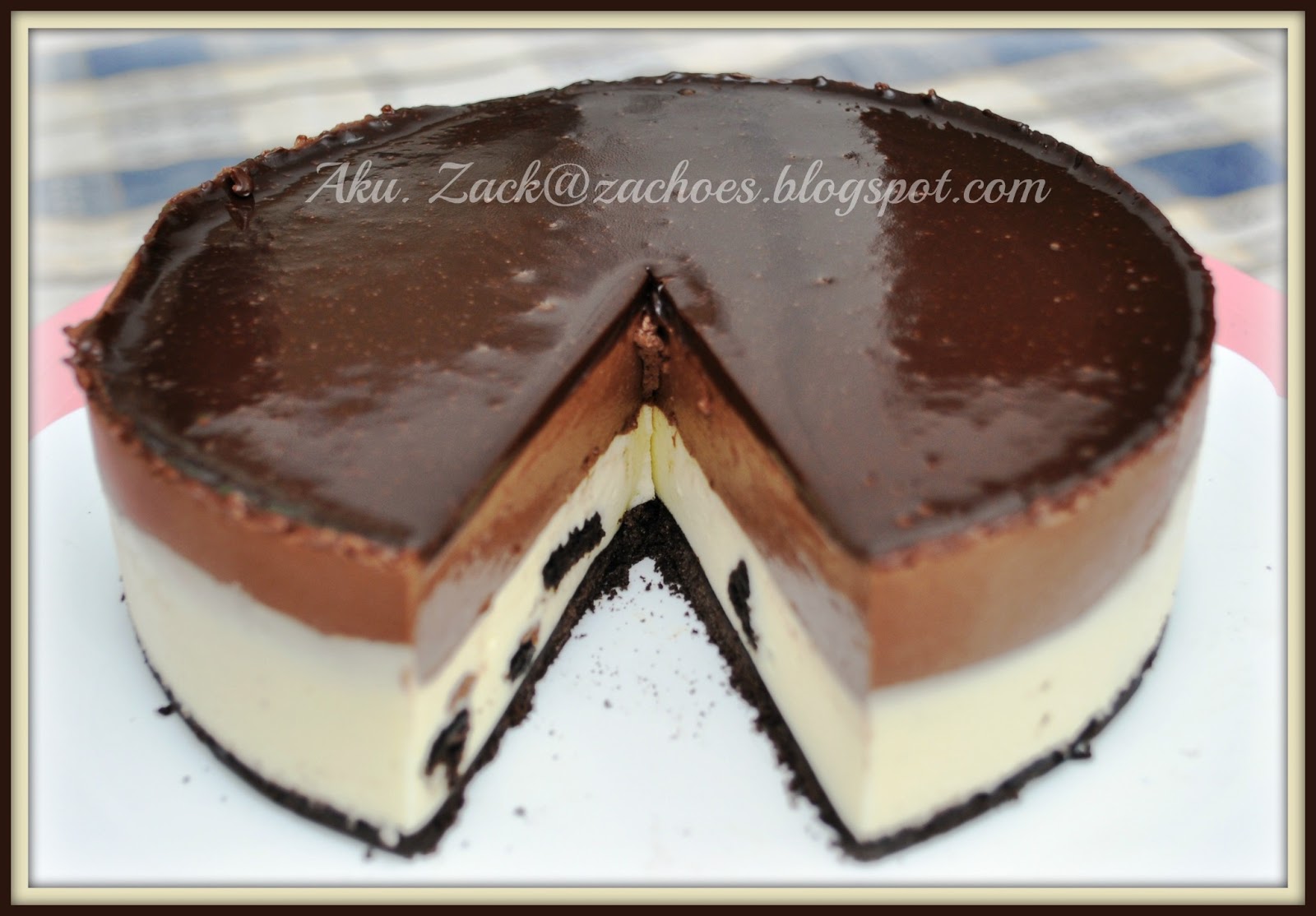 AkuZack: Resepi Chilled Cheese Chocolate Cake