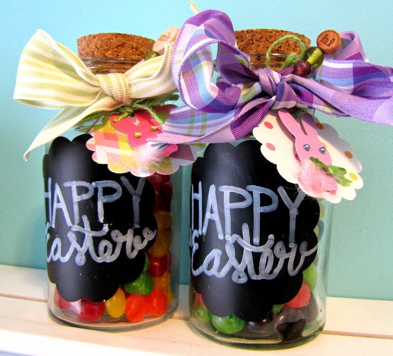 Scraps of Color E:spire: Jelly Bean Jars ~ Easter Crafting on a Dime!