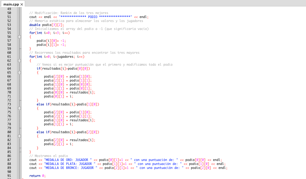 C++ y otras cosas.: El juego de las siete y media. Parte III.
