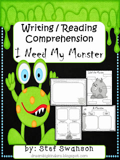 Dream Big Kinders: I Need my Monster Activities and a FREEBIE!