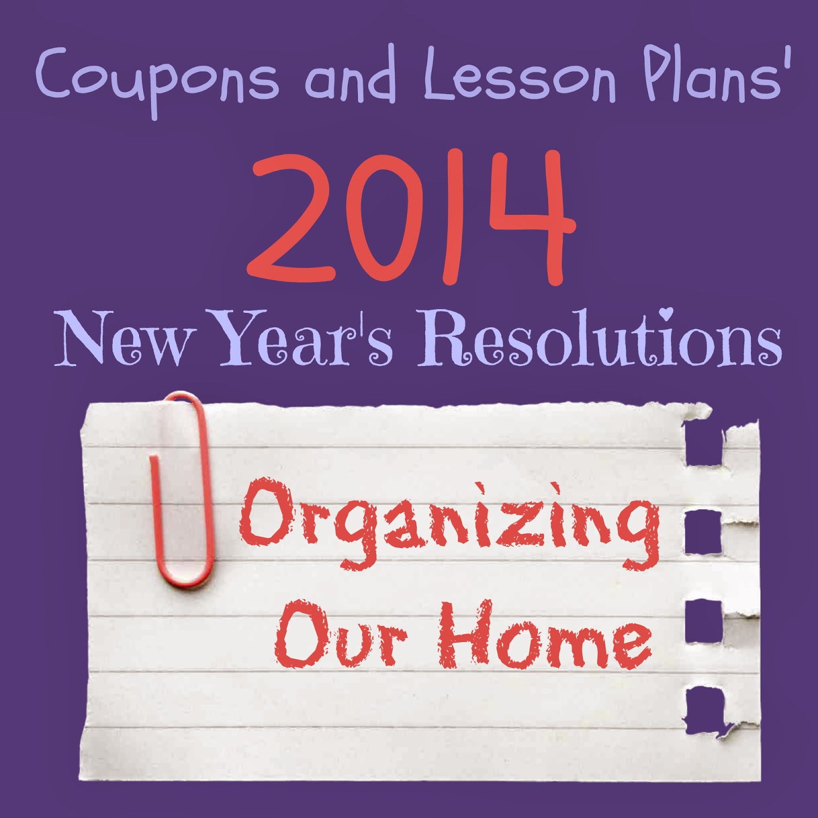 Coupons and Lesson Plans: New Year's Resolution Plan 2014