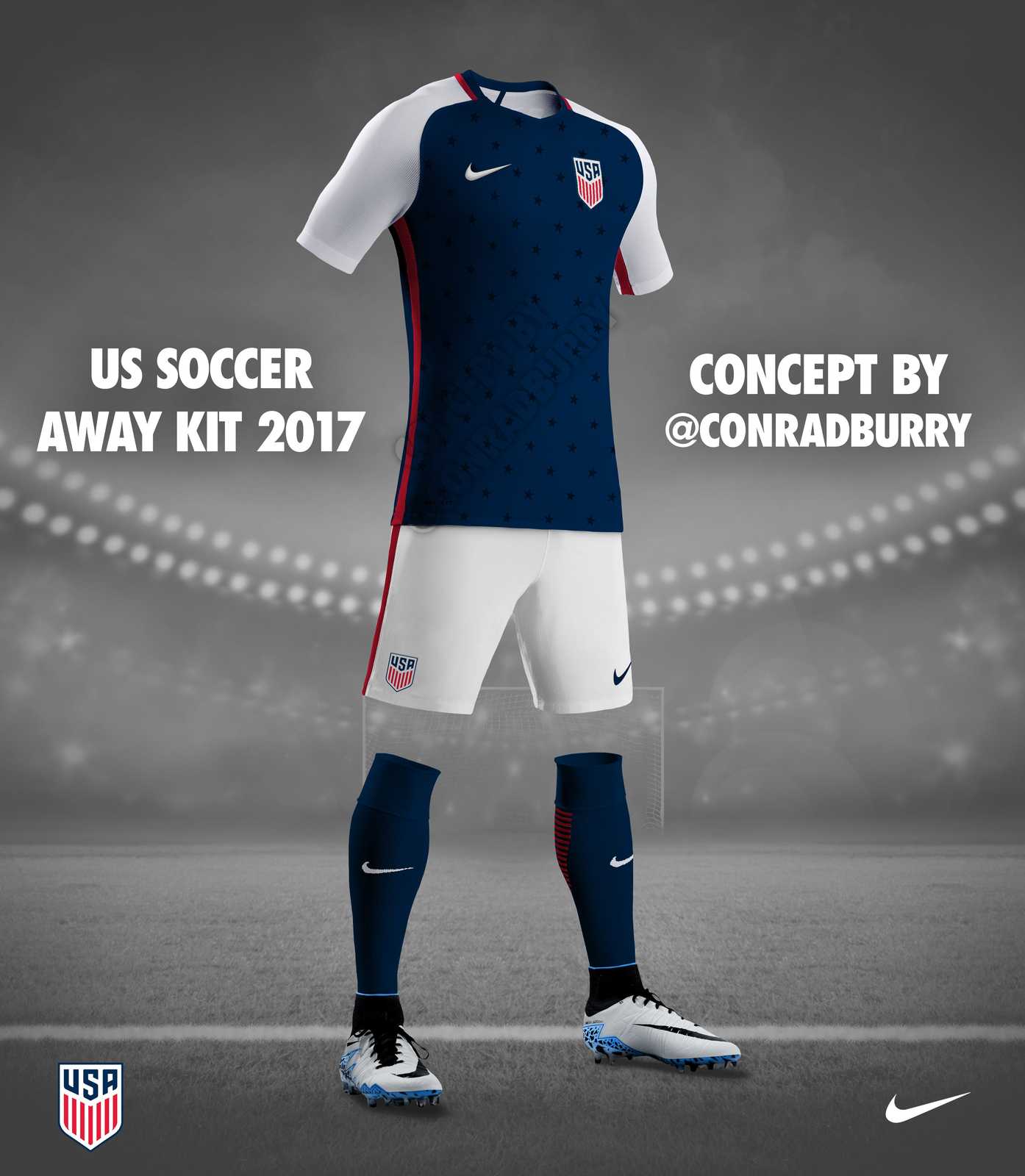 Better Than Nike's? USA 2017 Home & Away Kits by Conrad Burry - Footy ...