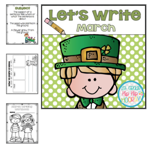 1st Grade Hip Hip Hooray!: Let's Write March...ELA CCSS...