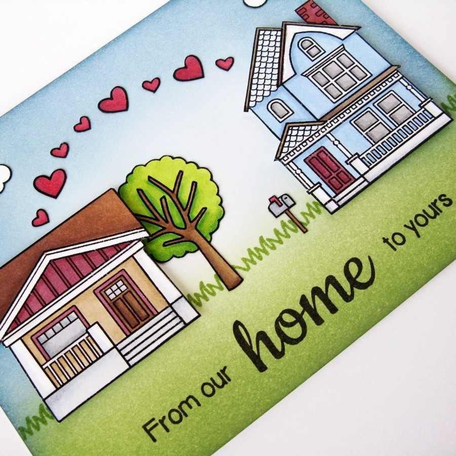 Sunny Studio: Introducing Happy Home: From Our Home To Yours Card