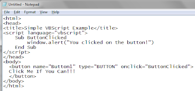 QTP Tutorials: VBScript Event Driven Code Example