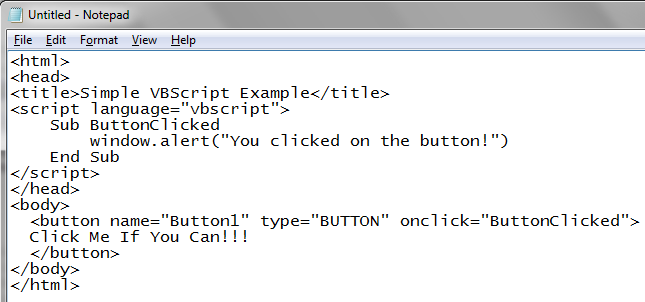 QTP Tutorials VBScript Event Driven Code Example