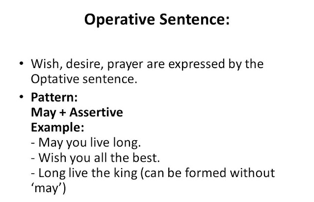 What is a Optative Sentence? - English Grammar solution