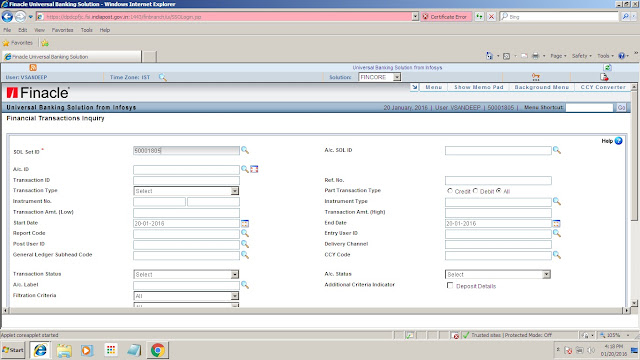 Procedure to inquire paid transactions for MIS/SCSS/TD accounts in DOP ...