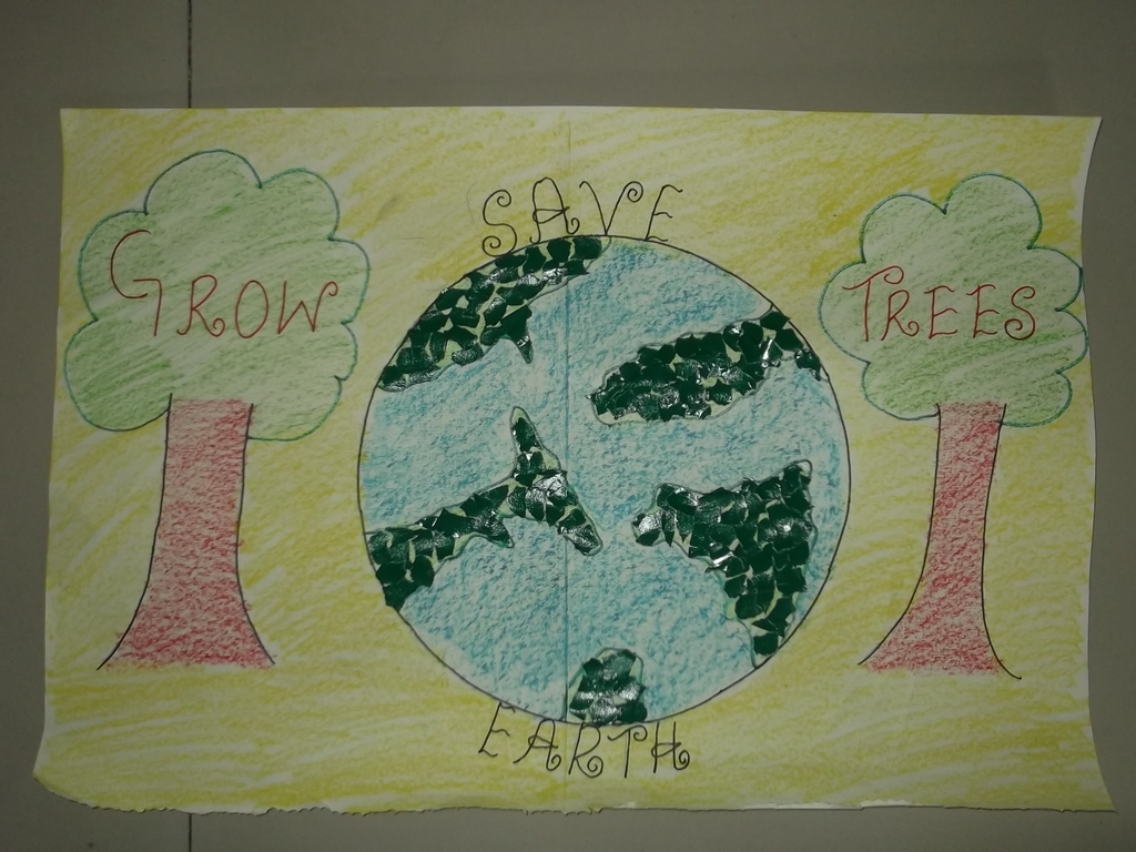 DEWS - The School, Panchkula: Earth Collage making