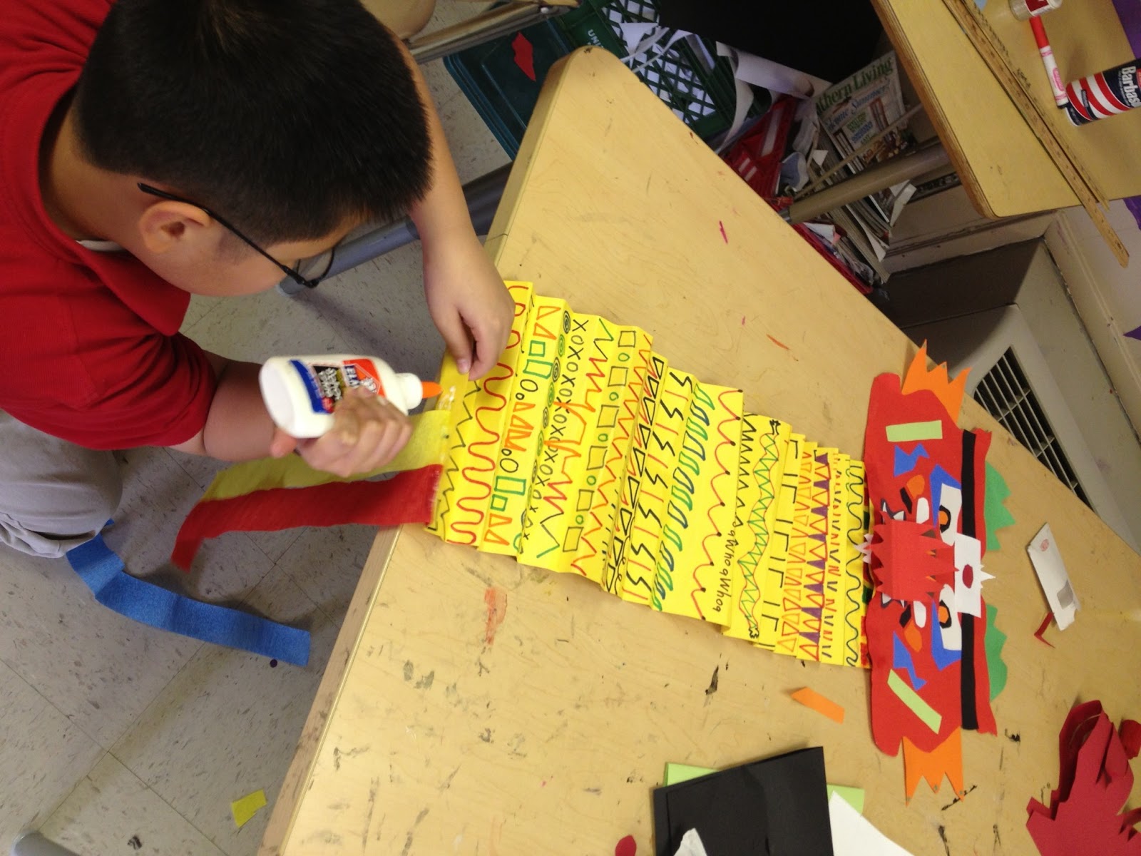 The Teacher with a Ponytail: 3rd Grade Art Lesson: Chinese Dragons ...