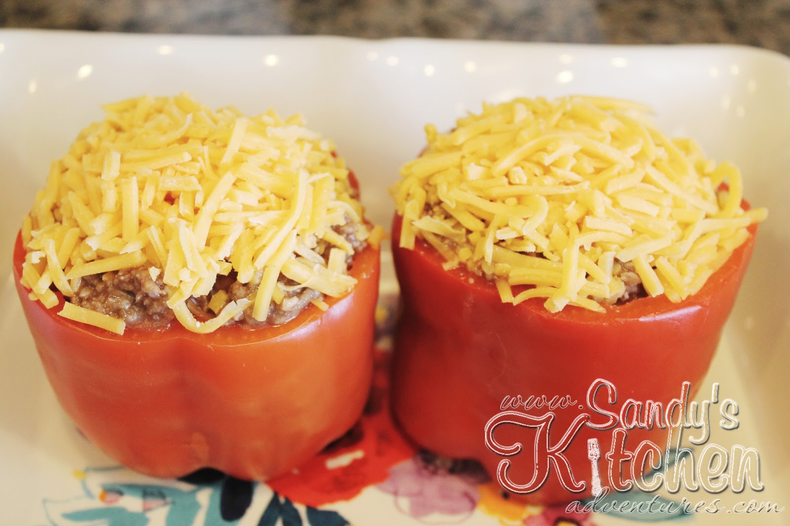 BBQ Beef Stuffed Peppers | Sandy's Kitchen