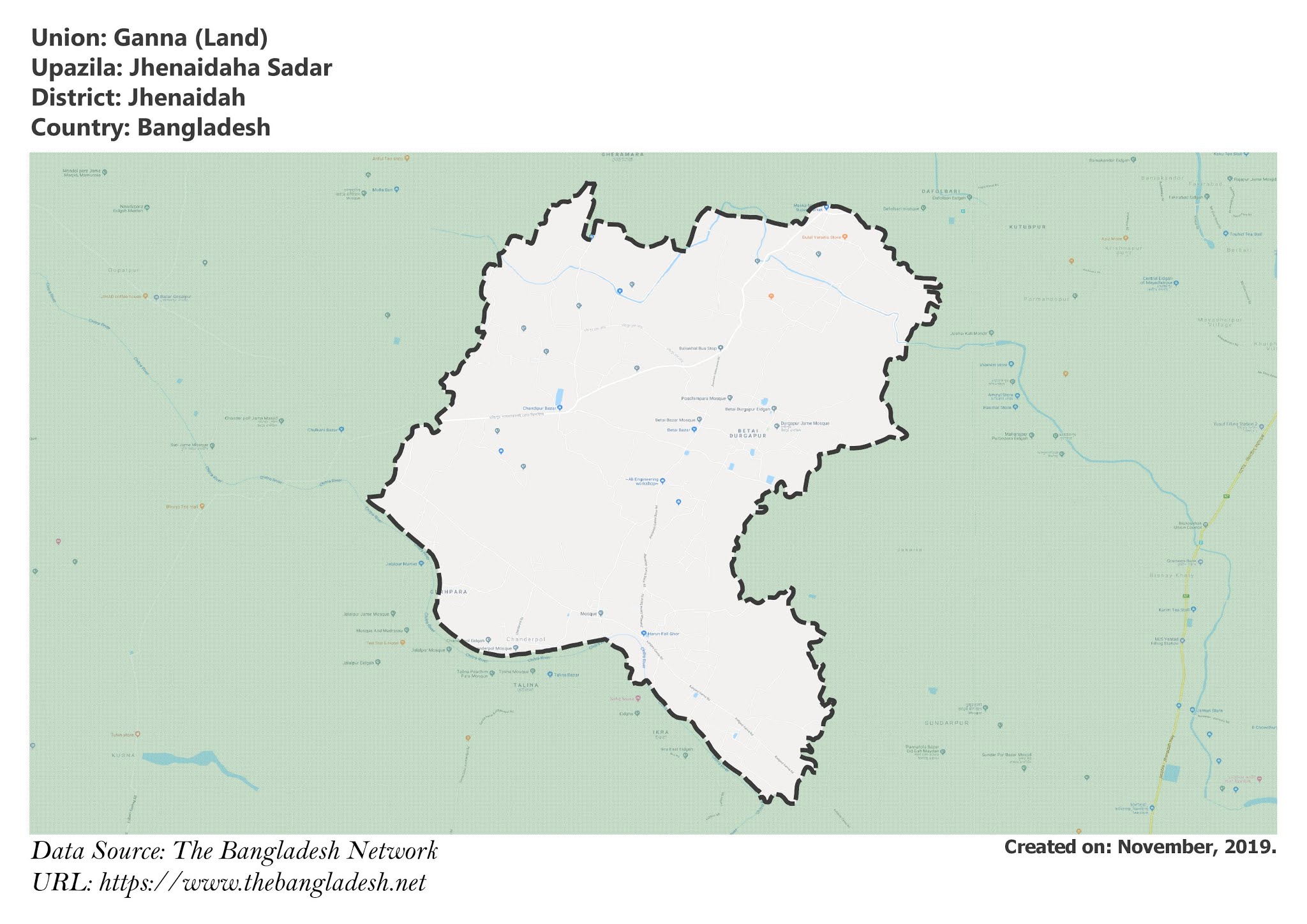 Ganna Union, Jhenaidah