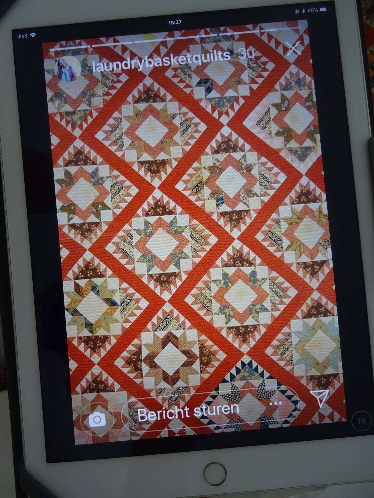 Patricia quilts at home