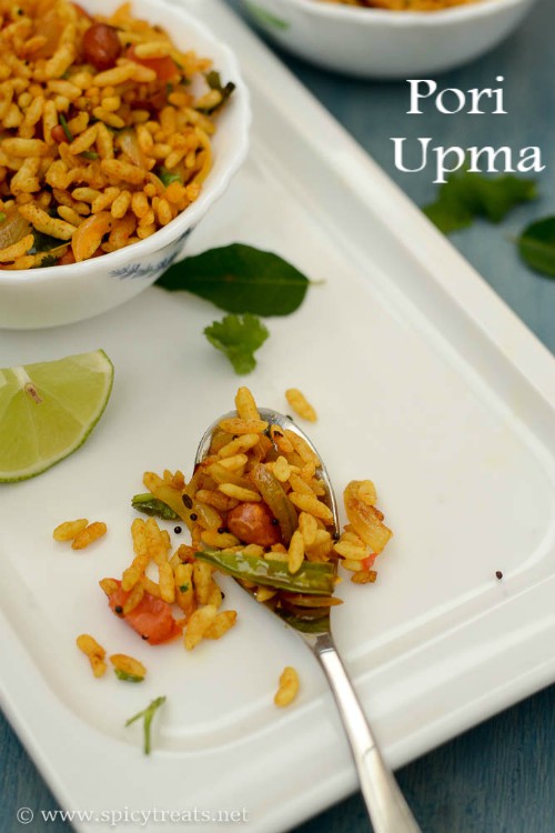 Spicy Treats: Pori Upma Recipe | Puffed Rice Upma | Mumra(Rice Puffs ...