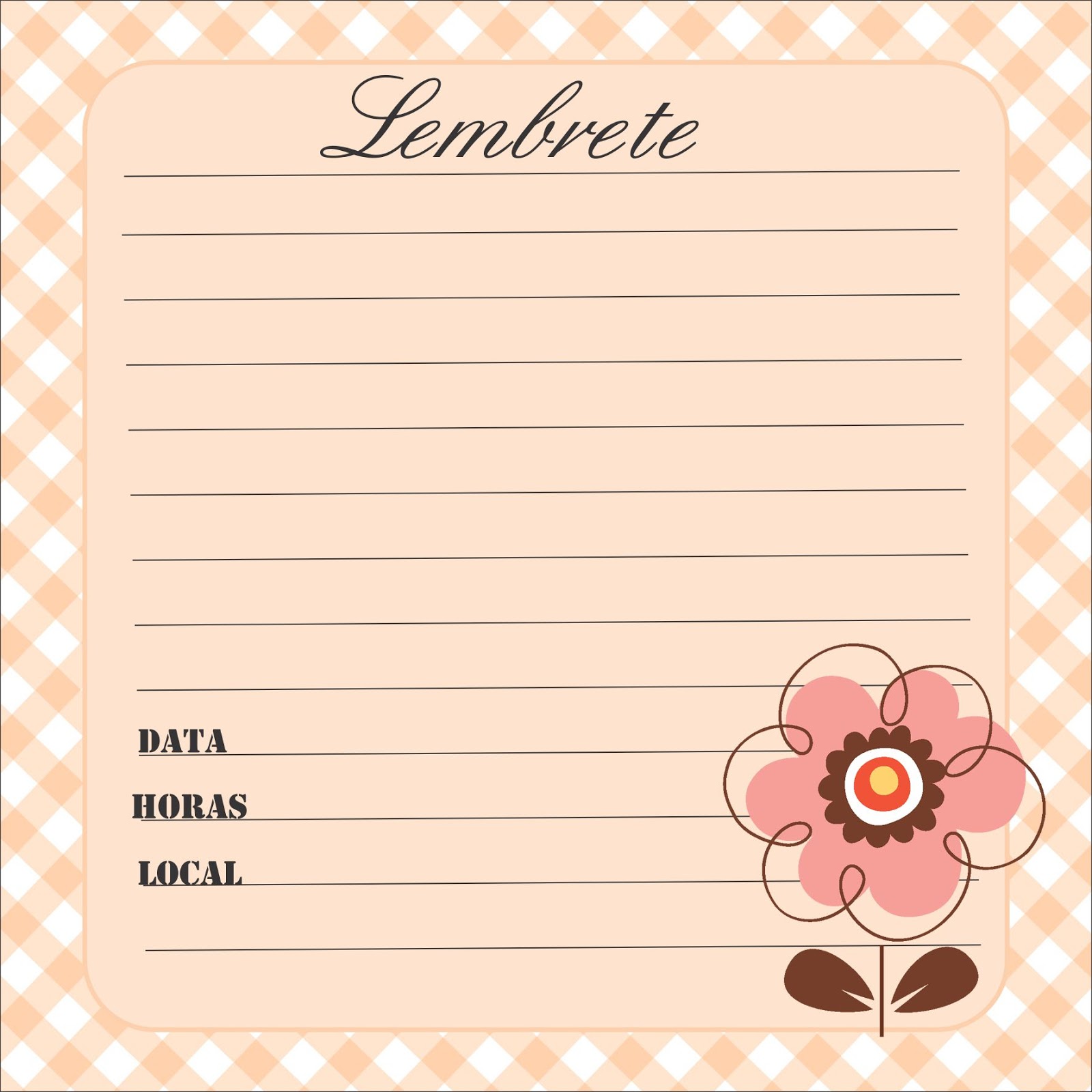 Lembretes para imprimir