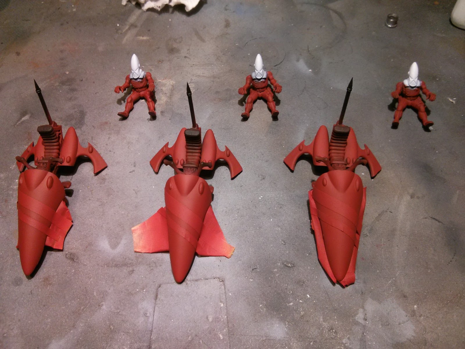 Valknut Painting: -WIP- Eldar Windrider Jetbike Squad pt.1
